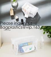 China Clear Zipper Pouch with Strap Makeup Bag PVC Cosmetic Pouch,Printing Clear k Cosmetic PVC Pouch, bagease, bagplast for sale