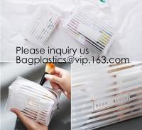 China Clear Zipper Pouch with Strap Makeup Bag PVC Cosmetic Pouch,Printing Clear k Cosmetic PVC Pouch, bagease, bagplast for sale