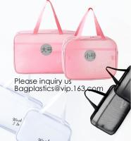 China Easy Carrying Small Transparent Pvc Cosmetic Pouch,Shiny Glitter Pvc Cosmetic Pouch Bag With Three Pouch, bagease, bagpl for sale