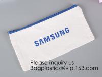 China Gold Printed Gift Organic Cotton Canvas Makeup Bag,Personalized Cosmetic Bag Makeup Tassel Bag Custom Canvas Pouch for sale