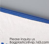 China Gold Printed Gift Organic Cotton Canvas Makeup Bag,Personalized Cosmetic Bag Makeup Tassel Bag Custom Canvas Pouch for sale