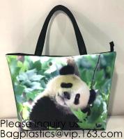China Lady Handbag Woman Color Panda Print Bag,Cute Chinese Panda custom print tote bag,Promotional Custom Logo Printed Organi for sale