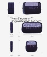 China Men and Women Mesh Cosmetic Pouch Set Toiletry Bags See Through Travel Makeup Organizer,mesh cosmetic pouch nylon cosmet for sale