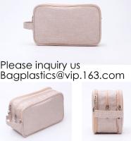 China New Fashion Travel Makeup Brush Mesh Cosmetic Bag,Portable Canvas Travel Organizer Cosmetic Bag Toiletry Makeup Wash Bag for sale