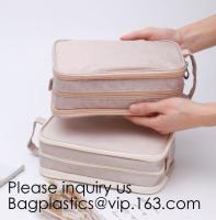 China New Fashion Travel Makeup Brush Mesh Cosmetic Bag,Portable Canvas Travel Organizer Cosmetic Bag Toiletry Makeup Wash Bag for sale