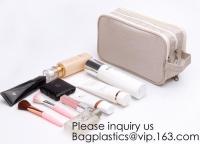 China New Fashion Travel Makeup Brush Mesh Cosmetic Bag,Portable Canvas Travel Organizer Cosmetic Bag Toiletry Makeup Wash Bag for sale