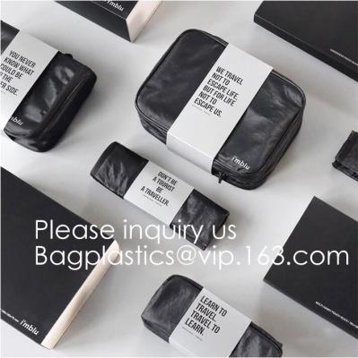 China Custom Travel Organizer Cosmetic Ziiper Black Tyvek Paper Bag,Factory Price Tyvek Cosmetic Bag Custom Tyvek Paper Pouch for sale