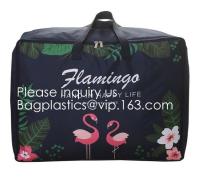 China Household 100% Polyester Quilt Storage Bag Travelling Bag With Zipper For Clothes,Quilt storage bag, Quilt handle bag for sale