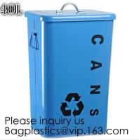 China Household Metal Tin Garbage /Dust Bin,Metal Dog Pet Food Storage Bin Tin/Galvanized Trash Can/Garbage Bin,Store Supplies for sale