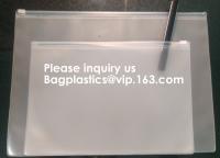 China Waterproof Clear Plastic Zip Lock PVC A5 Document File Zipper Bag,Stationary Pen Pencil Packaging Bags,holder, case,pac for sale