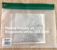 China Metal Slider Office File Folder Mesh Clear PVC Zip Lock Document Bag,Folder File Wallet Zipped Lock Document Bag pack for sale