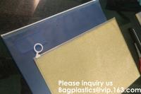 China Waterproof Clear Plastic File Document File Bag For Bill Invoice Note File,Zip Plastic EVA Bags Blank Packaging Pouch for sale