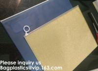 China Waterproof Clear Plastic File Document File Bag For Bill Invoice Note File,Zip Plastic EVA Bags Blank Packaging Pouch for sale