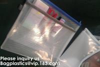 China A4 Mesh Plastic Expanding File Folder A5 Bag，Promotion Weatherproof Mesh Zipper Storage Document Bag A4 File Bags for sale