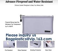 China Oem Large Fireproof Cash Pouch Fireproof Bag For Documents Lipo Battery,Safe fireproof document bag,Fiberglass Waterproo for sale