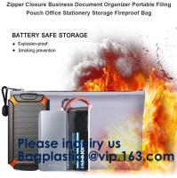China Oem Large Fireproof Cash Pouch Fireproof Bag For Documents Lipo Battery,Safe fireproof document bag,Fiberglass Waterproo for sale
