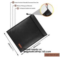 China High Quality Fireproof Felt A4 Document File Folder Bag For Office,Fireproof Explosion-proof Lipo battery safe Bag for sale