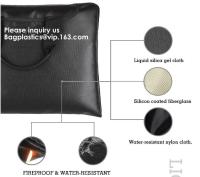 China Waterproof and Fireproof document storage Bag with Fireproof Zipper for Money, Jewelry and Passport bagease, bagplastics for sale