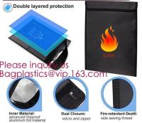China Non-Itchy silicone coated fireproof waterproof bag with zipper 15 x 11 inch,Defender fireproof and water resistant for sale