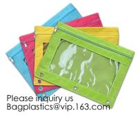 China Stationery products Pencil Pouch Pvc Portable Pencil Case For Students,3 Ring Binder Zippered Pencil Pouches with Clear for sale