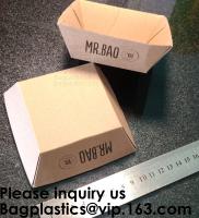 China Kraft Paper Burger Box Corrugated Hamburg Box,Burger French Fries  Packaging Hotdog Kraft Box,Cardboard Paper Double pac for sale