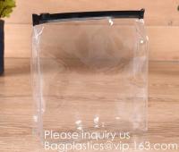 China Flat Type Clear Frosted Pvc/Eva Cosmetic Bag With Sewn Zipper,Brush Bag Makeup Wash Bag,Stylish, Practical, Portable, Co for sale