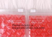 China Cosmetic Packing Laser PVC Make Up Bag With Zipper Top Heart-Shaped Air Bubble Packaging Bag, bagease, bagplastics for sale