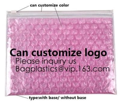 China New Design Pvc k Epe Foam Heart-Shaped Bubble Bag For Cosmetic/Pink Plastic Bubble Bag With Zipper bagease package for sale
