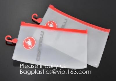 China Frosted Plastic EVA Garment Packing Bag Suit Clothes Bags With zipper slider,Luxury design EVA cosmetic packaging bag wi for sale