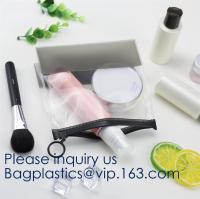 China Frosted Plastic EVA Garment Packing Bag Suit Clothes Bags With zipper slider,Luxury design EVA cosmetic packaging bag wi for sale