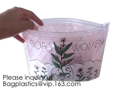 China Best Seller Waterproof Cosmetic k Bubble Bag/Custom Printing PVC Bubble Mailer With Zipper, bagease, bagplastics for sale