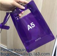China Custom Clear Transparent Holographic Iridescent Ladies Vinyl Tpu Shopper Women Shopping Tote Bag Garment Bags,Storange for sale