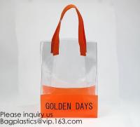 China Vinyl Transparent PVC Gusset Bag Plastic Tote Shopping Bag For Packaging TPU Laser Makeup Handbag PVC Cosmetic Shopping for sale