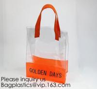 China Vinyl Transparent PVC Gusset Bag Plastic Tote Shopping Bag For Packaging TPU Laser Makeup Handbag PVC Cosmetic Shopping for sale