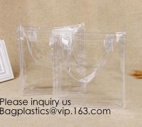 China Manufacturer Custom Logo Transparent Clear PVC Plastic Portable Packaging Promotional Gifts Shopping Tote Bag, bagease for sale