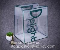 China Custom Design Brand Name Logo Printing Clear Transparent PVC Plastic Shopping Carry Bag with Handle bagease, bagplastics for sale