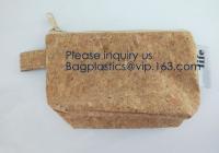 China Cork Wood Pencil Case Bag School Pencil Holder Bag,Makeup Organizer Toiletry Bag Natural Travel Cork Cosmetic Bag, bagea for sale