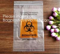 China Biohazard Pathology Specimen Medical Zipper Bag,Kangaroo Bag, Compostable Bag Customized Stand Up Pouch, BAGEASE, BAGPLA for sale