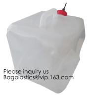 China Outdoor Camping Hiking 5 Gallon/20L Portable Collapsible Folding Water Bucket drinking water storage bag, bagease, bagpa for sale
