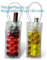 China PVC Ice Bag, Wine Beer Gift Bags, Wine Bag, Drink Ice Bags, Portable Wine Bags Gel Ice Pack PVC Wine Cooler Bag With Han for sale