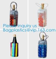 China PVC Ice Bag, Wine Beer Gift Bags, Wine Bag, Drink Ice Bags, Portable Wine Bags Gel Ice Pack PVC Wine Cooler Bag With Han for sale