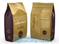 China Side Sealed Square Flat Box Bottom Coffee Packaging Bags,Side Seal Gusset Food Grade Packaging Bags With k Organic for sale