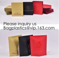 China Biodegradable Stand Up Pouch With Zipper For Apparel,Custom printed flat bottom box pouch 1kg coffee bag with degassing for sale