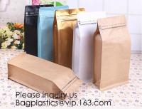 China Coffee bean bag air valve kraft paper octagonal sealing aluminum foil self-supporting k bag custom coffee packagin for sale