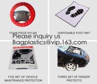 China Disposable Plastic Car Cover with Elastic Band Medium Size, Kit De Protection, Car Clean Kit, car protection disposable for sale