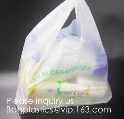 China GREEN Biodegradable & Compostable Pack of 75 Lexington Corn Starch Carry Bags,100% biodegradable and compostable grocery for sale