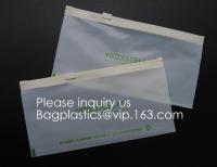 China 100% compostable material Slider grip bag PLA Biodegradable Corn Starch Compostable Slider lock Bag for food storage for sale
