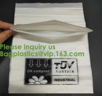 China PLA compostable Clear poly custom printed plastic k bags,APPAREL Dress k Bag,garment packaging bag, bagease for sale
