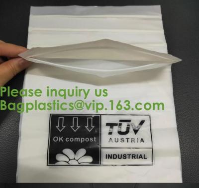 China PLA compostable Clear poly custom printed plastic k bags,APPAREL Dress k Bag,garment packaging bag, bagease for sale