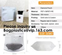 China Matte Metallic Color with Frosted Window Display Stand-Up k Bags,Aluminum Foil Back - Resealable k and Heat for sale